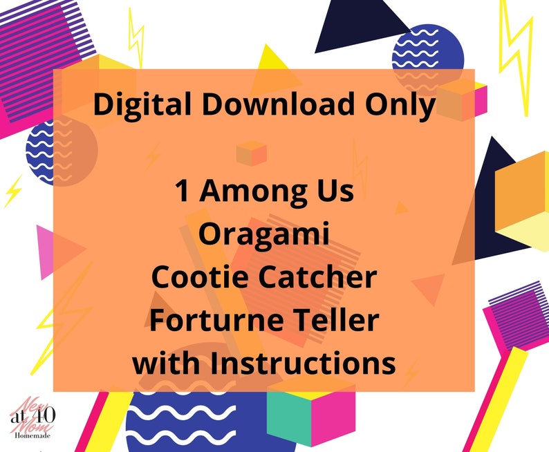 Among Us Cootie Catcher Game, Fortune Teller Game, Party Game. Party ...