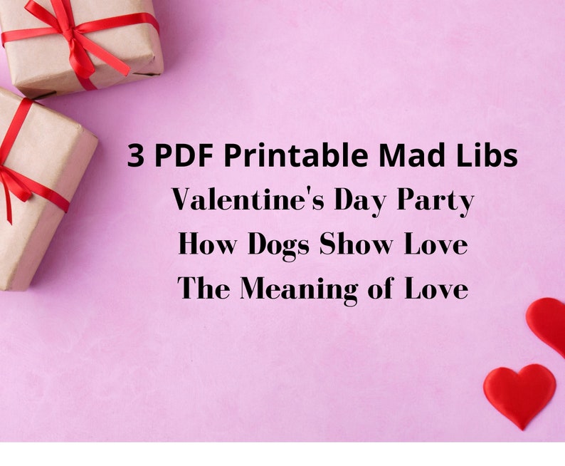 Valentine's Mad Libs for Kids, Printable Mad Libs, Valentines Game, Mad ...