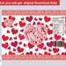 DIGITAL DOWNLOAD Valentine Red Hearts Theme Chip Bag Labels Printable ...