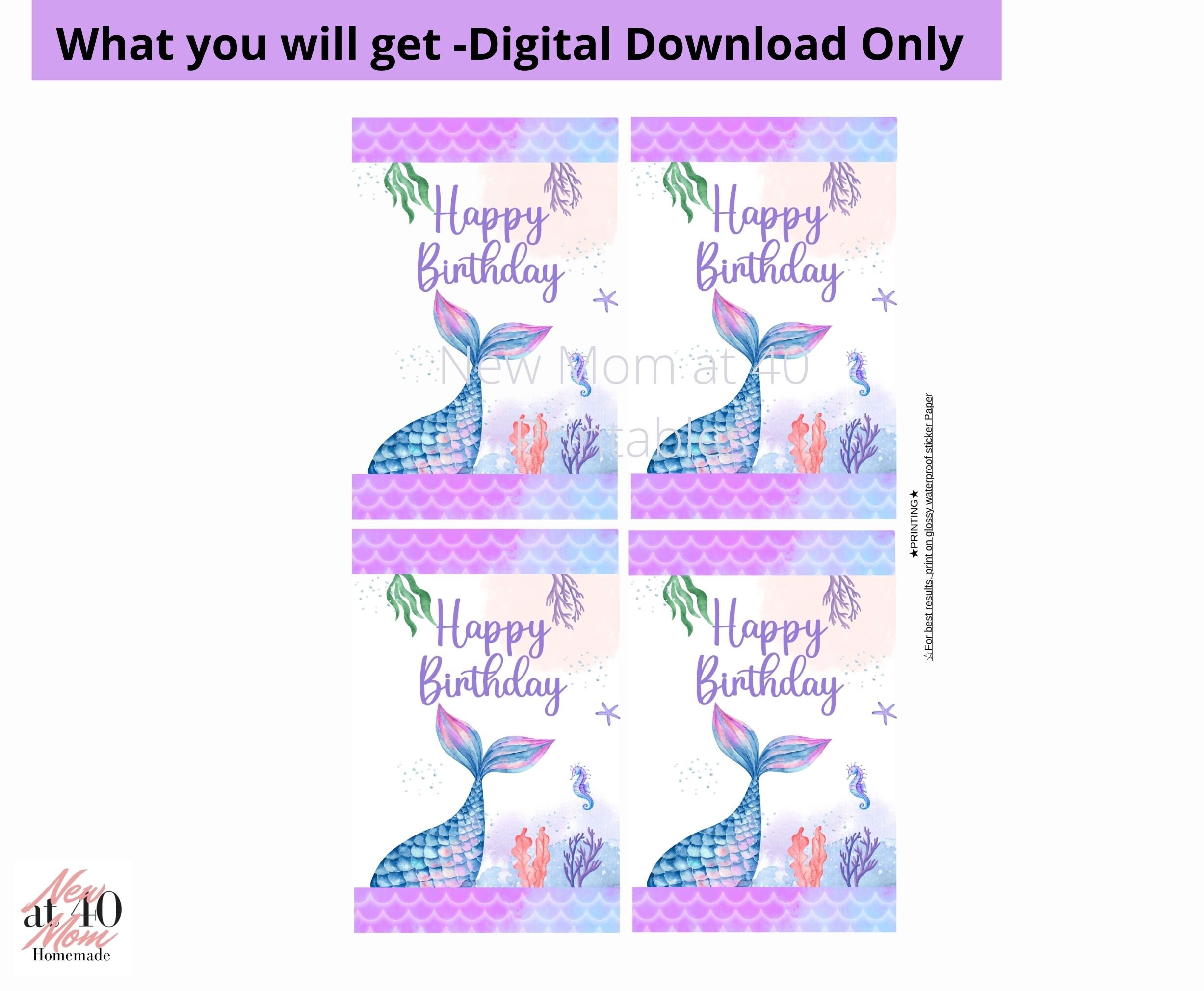 Juice Pouch Labels for a Mermaid Under the Sea Birthday Party, Mermaid ...