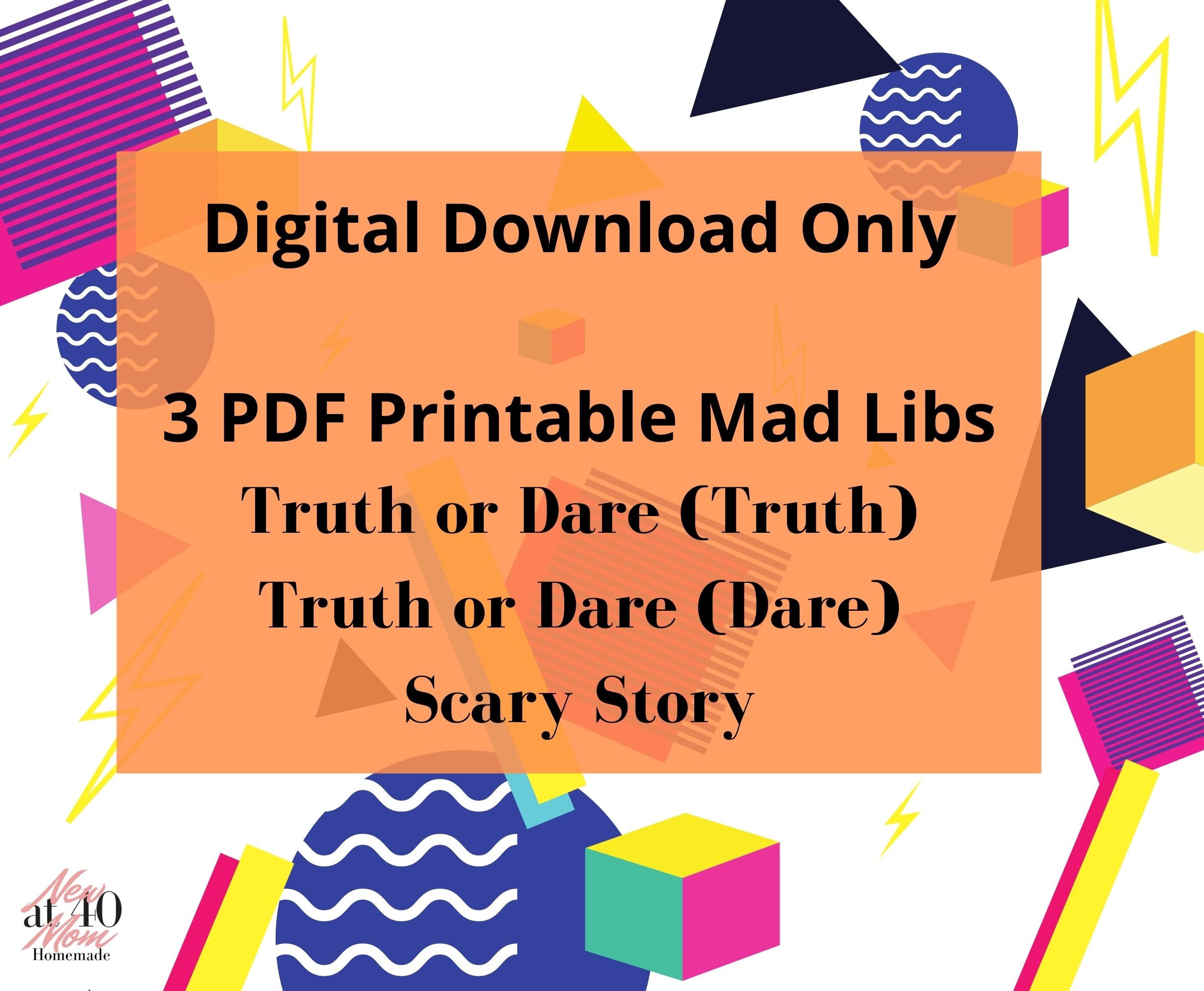 Kids Mad Libs | Slumber Party Game, Printable Activity (PDF Download ...