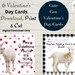 Goat Valentine Card, Digital Download, Goat Valentine Printable, Kids ...