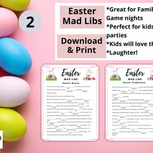 Easter Mad Libs Kids Easter Printable Party Game Mad Lib | Etsy