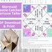 Instant Download Cootie Catcher Printable Game, Mermaid Game Fortune ...
