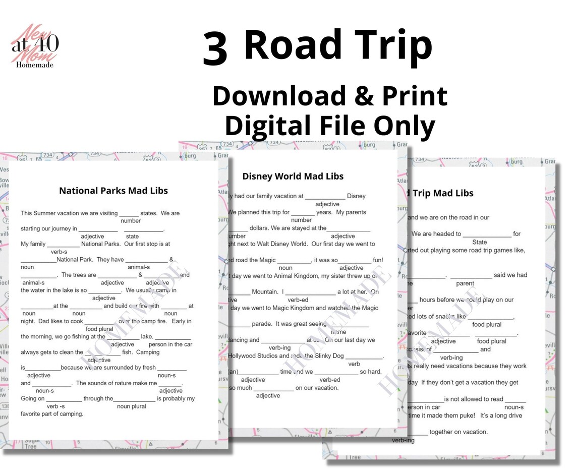 Huge Mad Libs Printable Games, Game Bundle Template, the World's ...