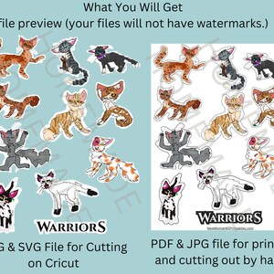 War Cats Stickers, Instant Download, Printable, Firestar, Digital ...