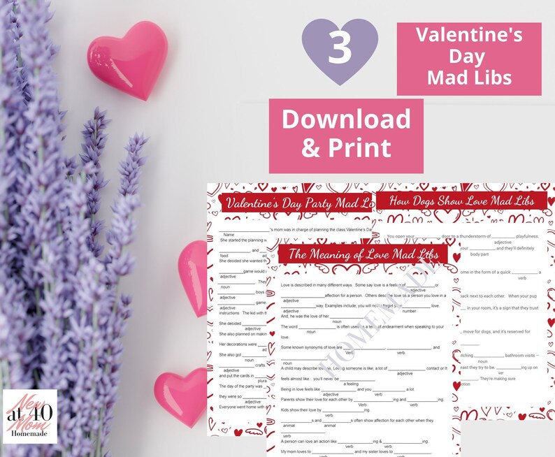 Valentine's Mad Libs for Kids, Printable Mad Libs, Valentines Game, Mad ...