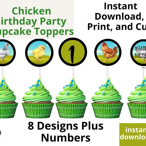Chicken Cupcake Topper - Etsy