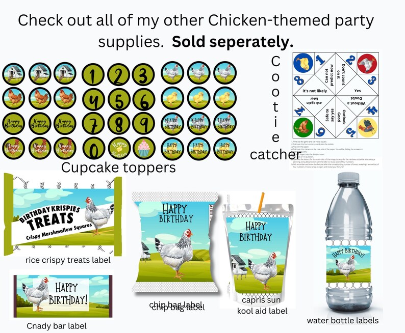Printable Chicken Farm Birthday Banner Bunting (PDF) - Etsy