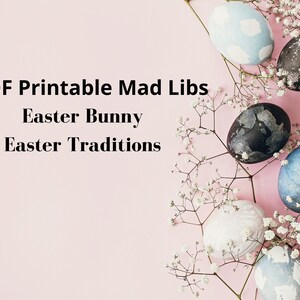 Easter Mad Libs Kids Easter Printable Party Game Mad Lib | Etsy