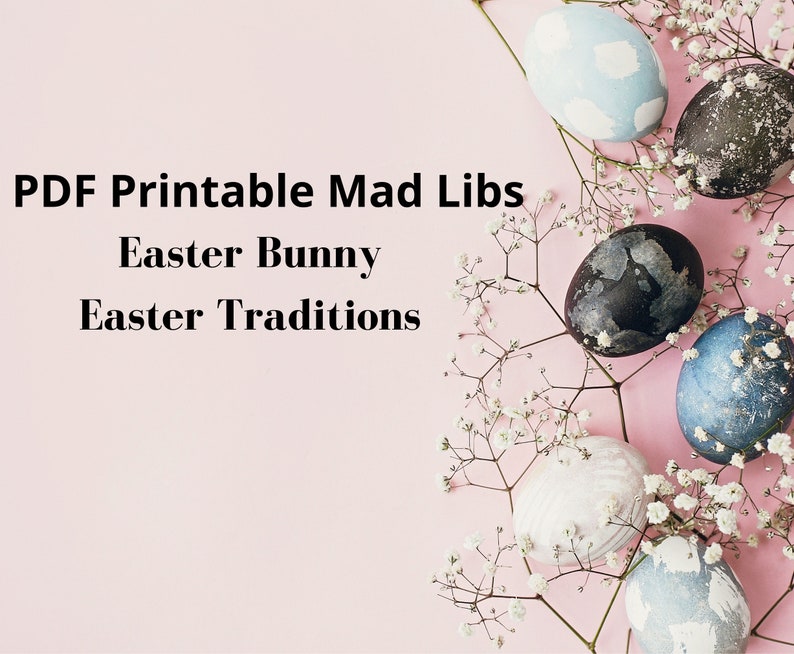 Easter Mad Libs Kids Easter Printable Party Game Mad Lib | Etsy