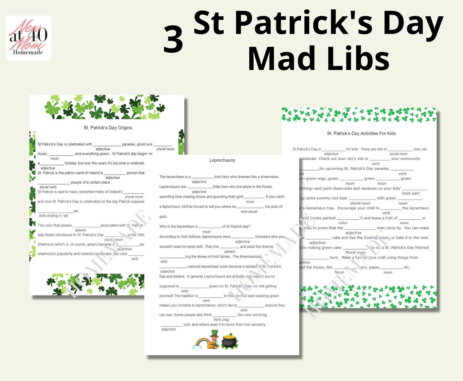 Huge Mad Libs Printable Games, Game Bundle Template, the World's ...