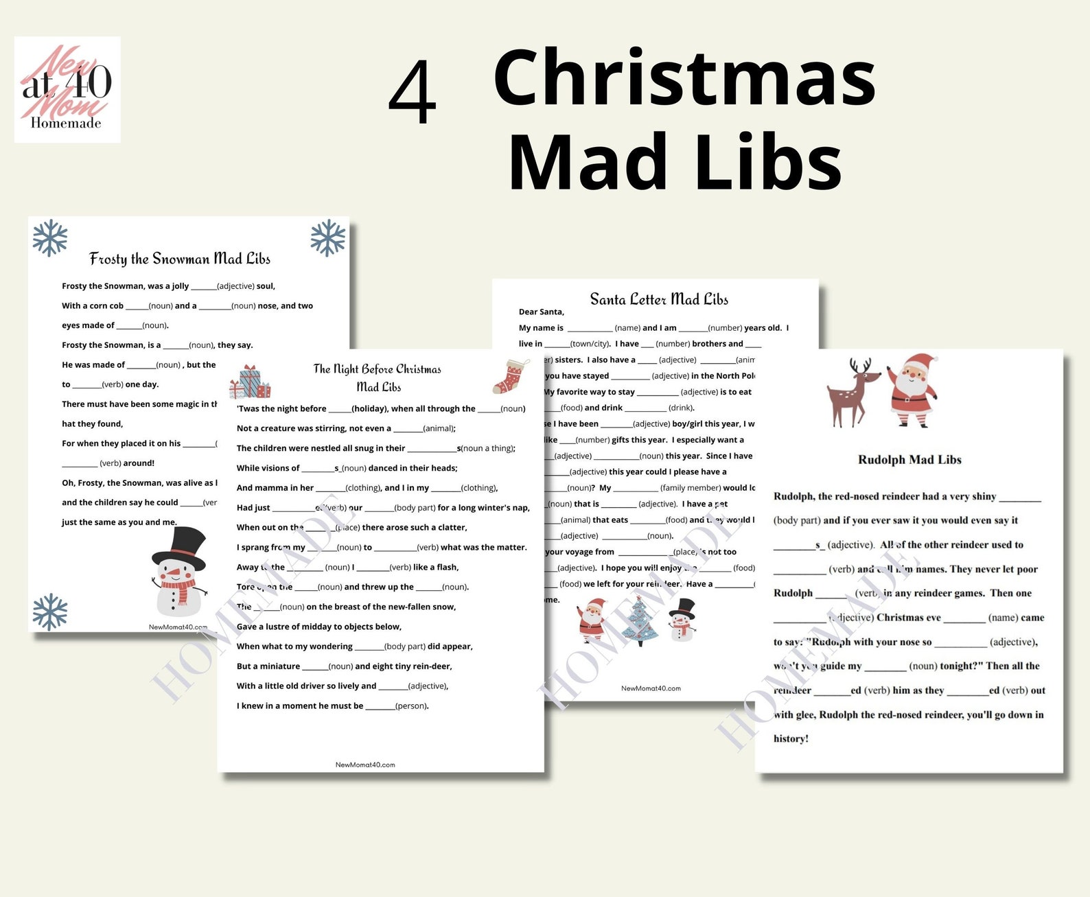Huge Mad Libs Printable Games, Game Bundle Template, the World's ...