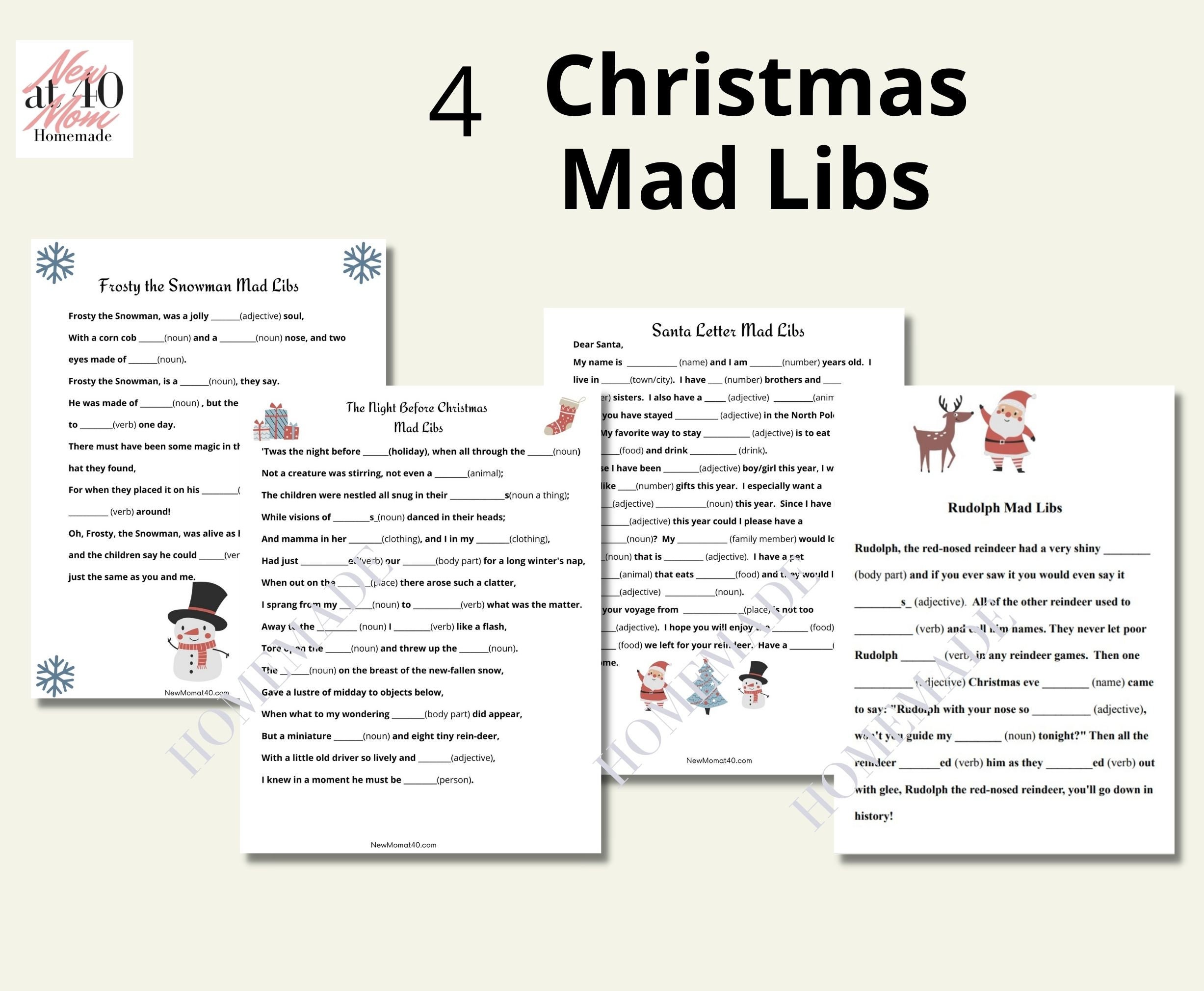 Huge Mad Libs Printable Games, Game Bundle Template, the World's ...