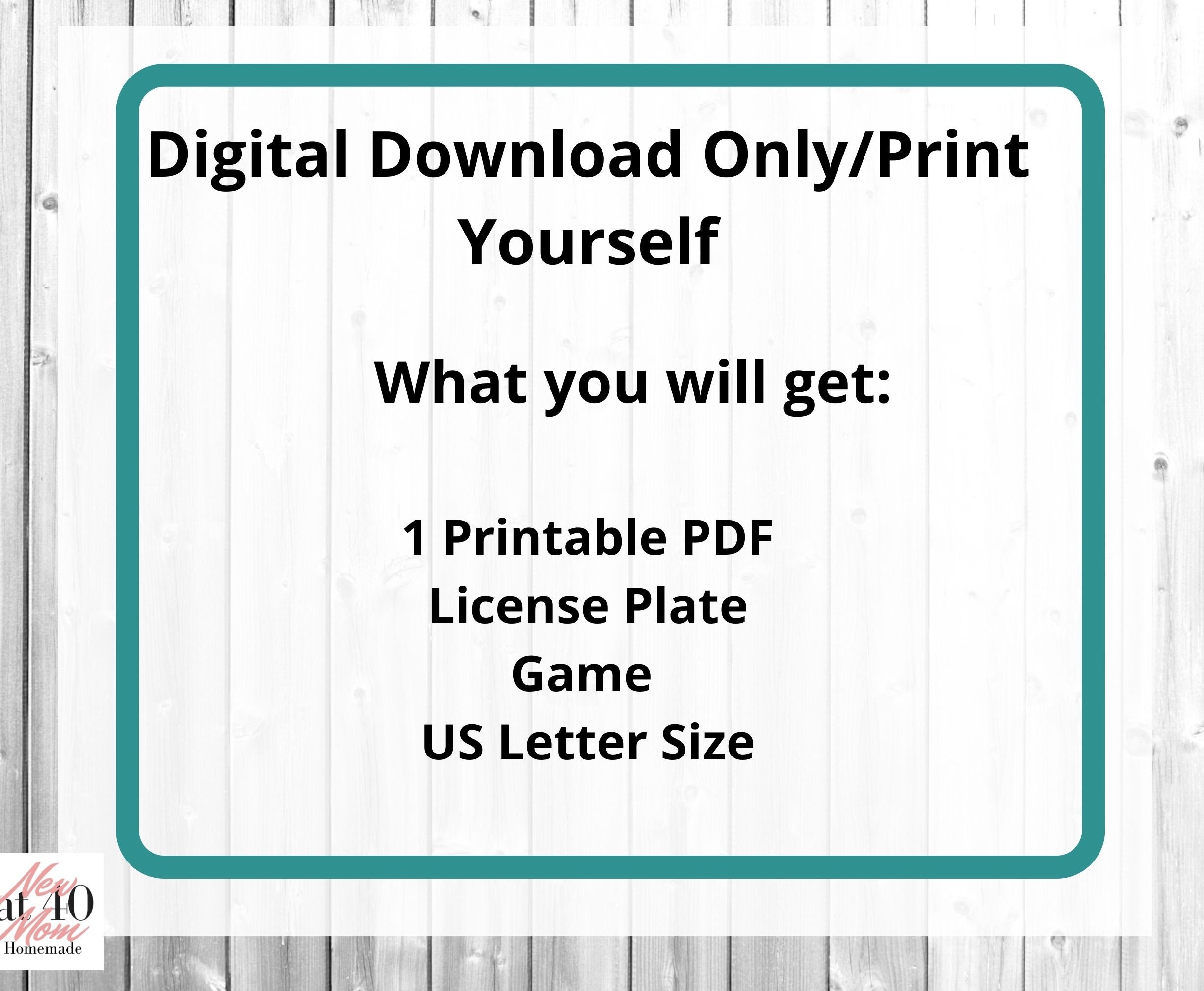 Printable Road Trip License Plate Game, Kids Travel Activity (PDF) - Etsy