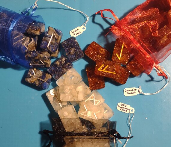 Viking Runes Rune Set Crystal Chip Runes Crystal Runes | Etsy