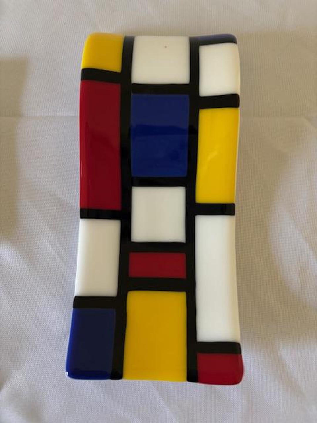 Mondrian Style Fused Glass Spoonrest - Etsy