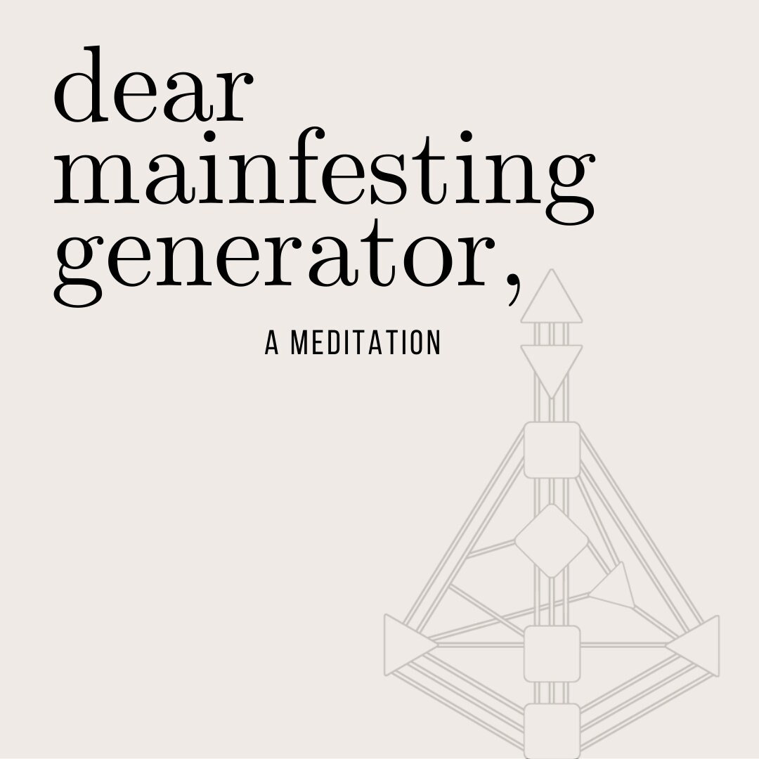 Human Design Manifesting Generator Meditation - Etsy