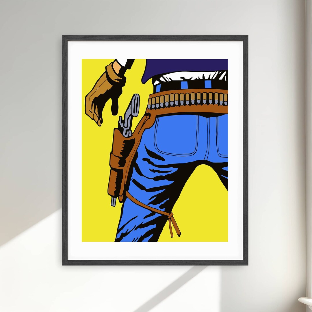 Quick Draw Duel Western Cowboy Art Print - Etsy
