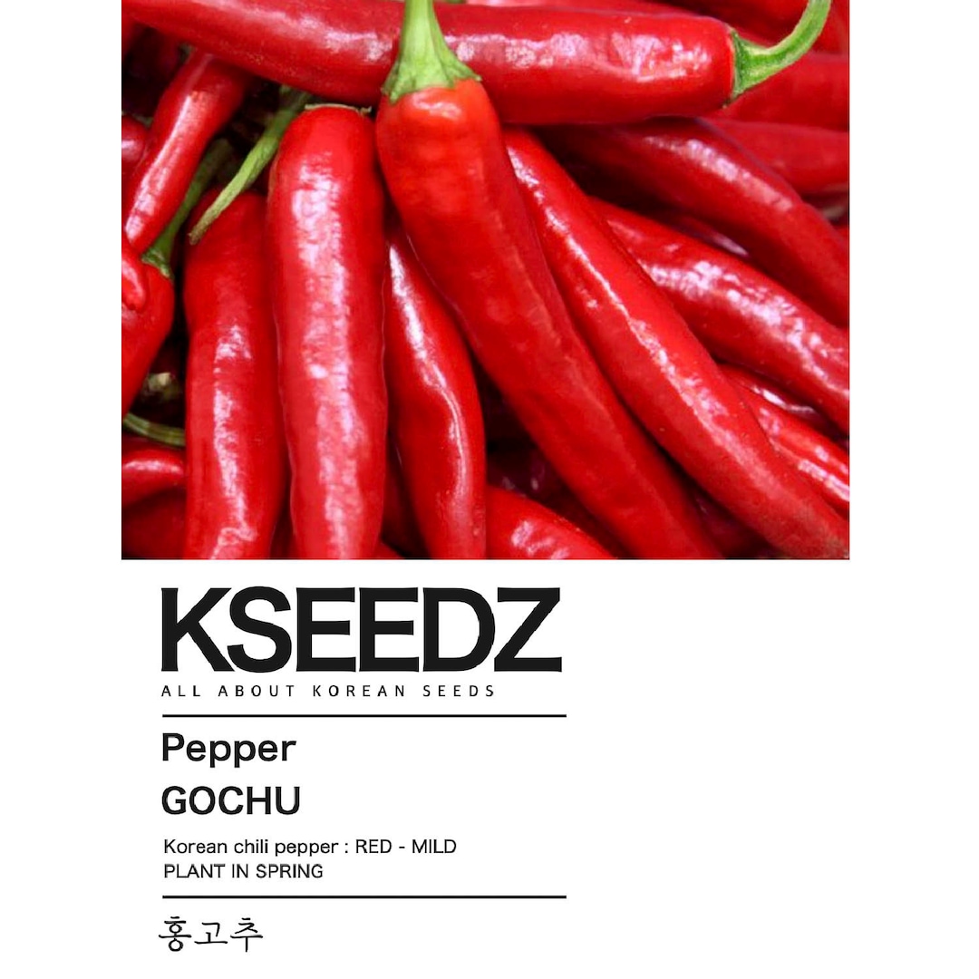 홍고추 Gochu Pepper Red Mild 고추가루용 Gochugaru Dried Chili Powder20 한국 씨앗 Kseedz Korean Seed 韩国 种子 