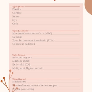 CRNA Application Planner Notebook - Etsy