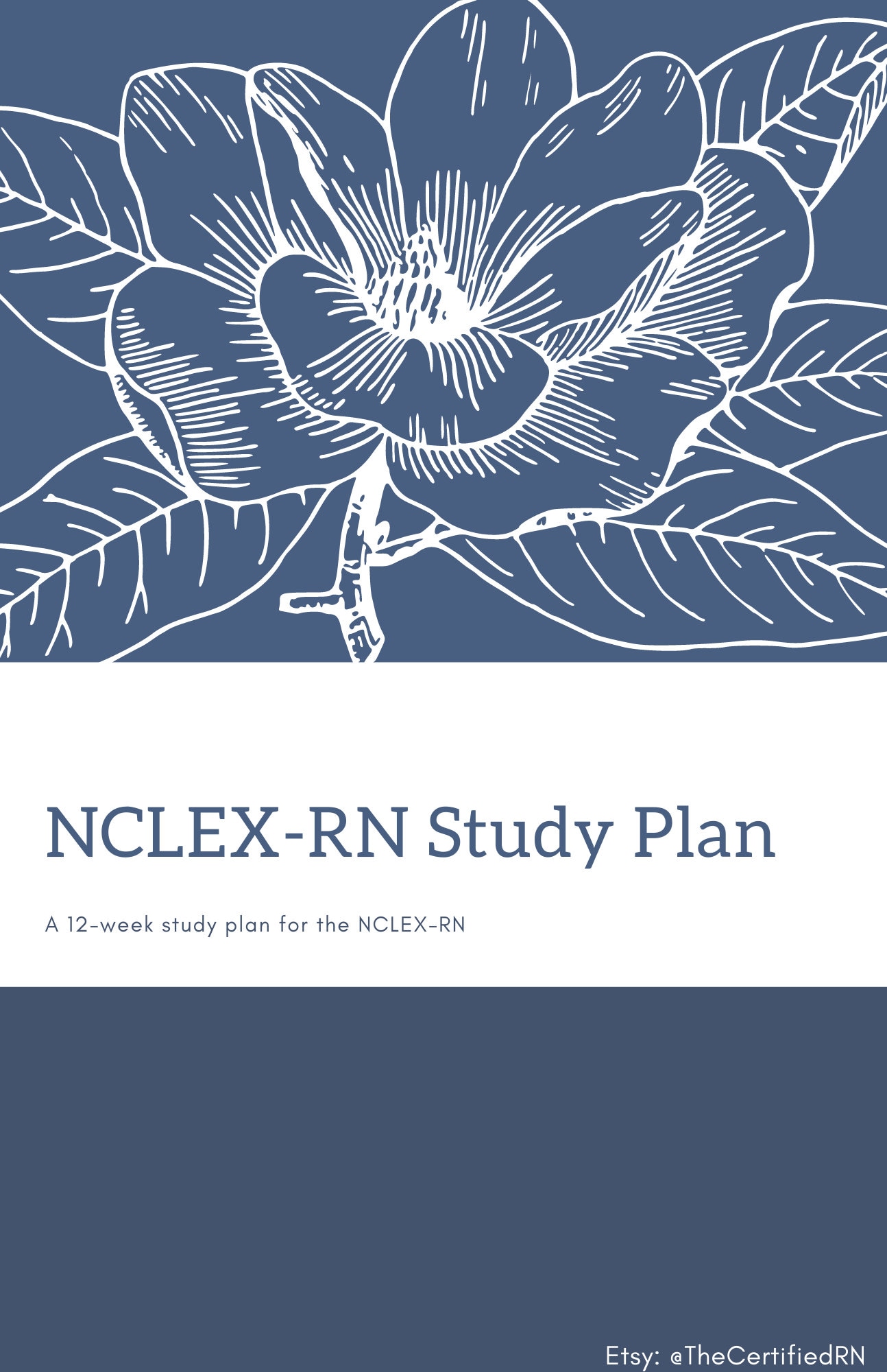 NCLEX-RN 12 Week Study Plan - Etsy