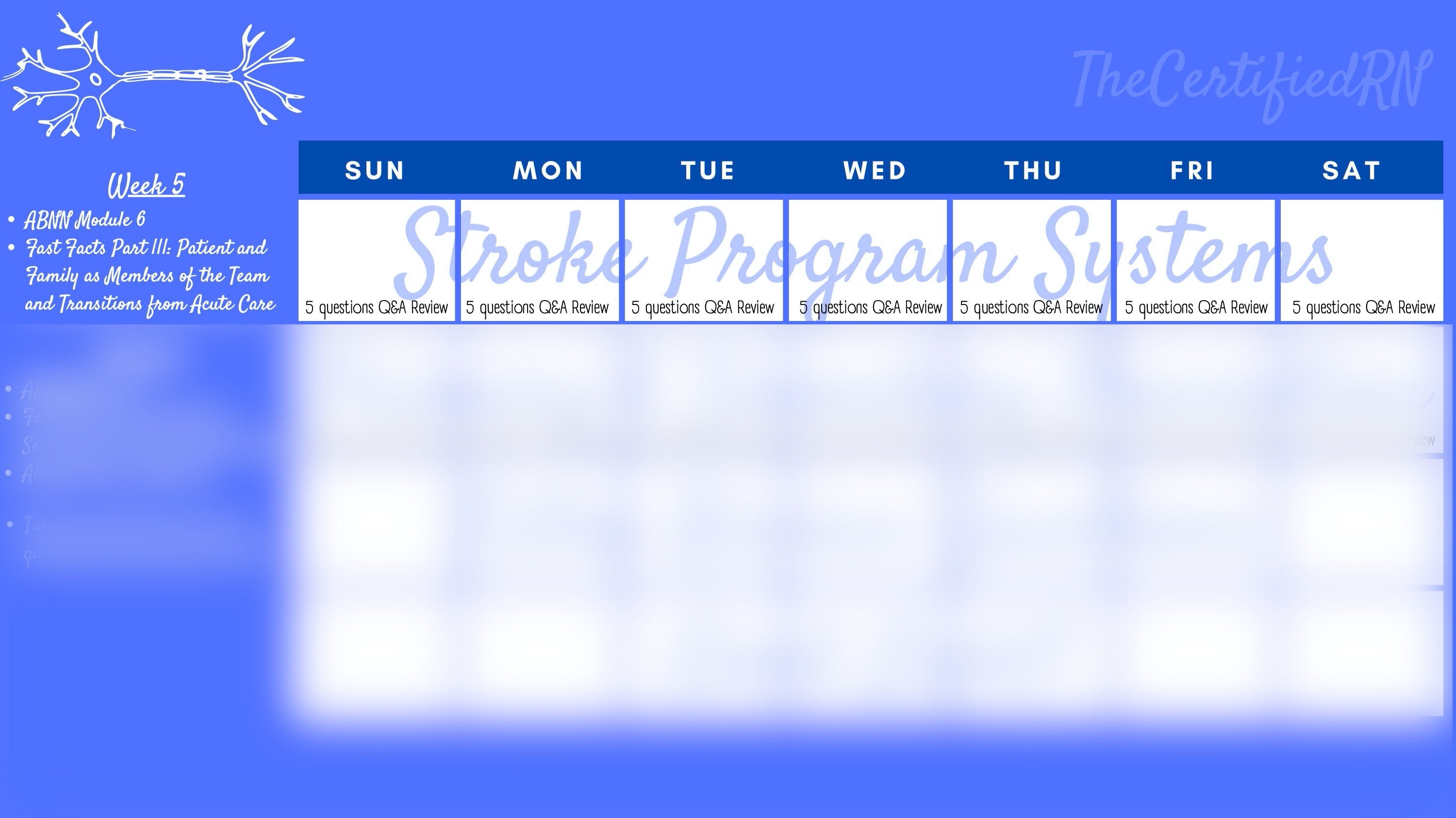 SCRN 6 Week Study Plan - Etsy