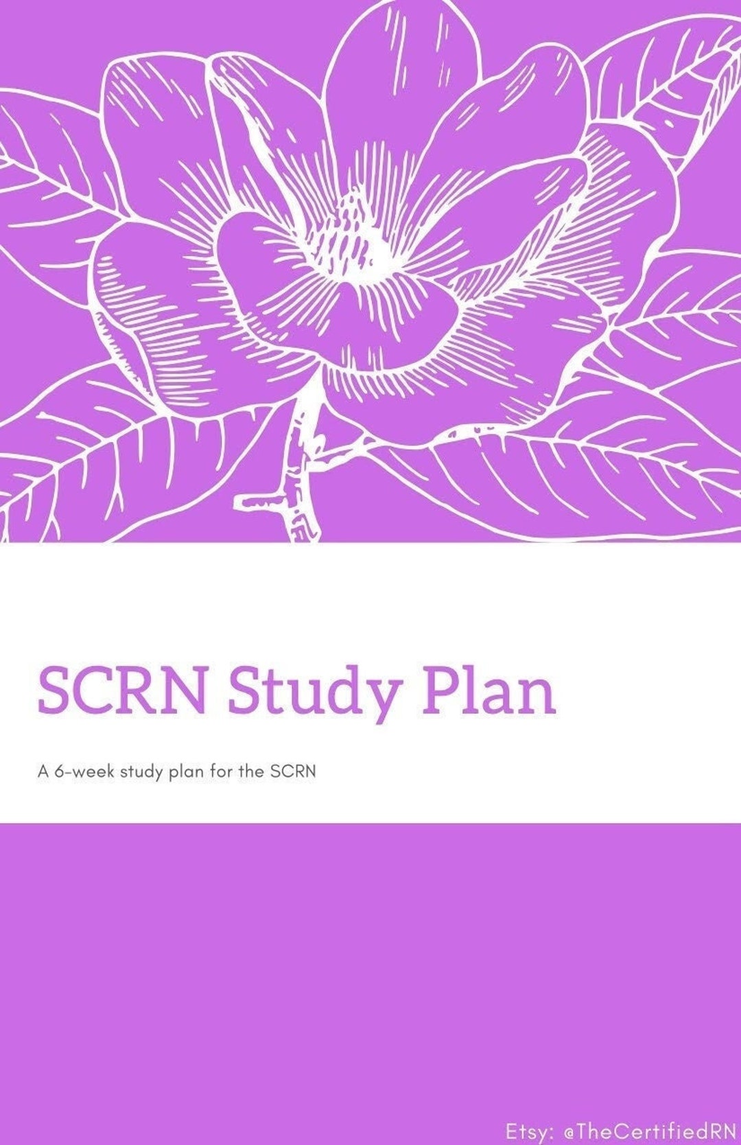 SCRN 6 Week Study Plan - Etsy