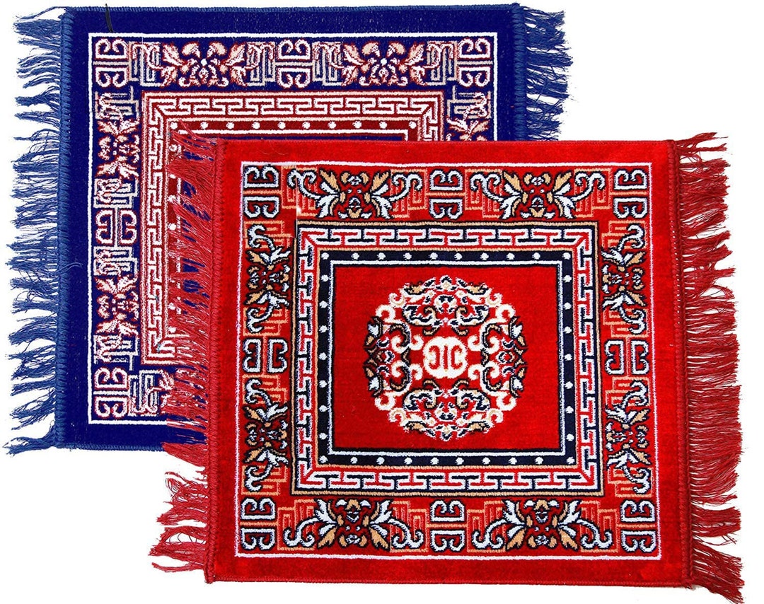 Puja Aasan Mat as Pooja Meditation Velvet Mat, Pujan Prayer Mat Aasan ...