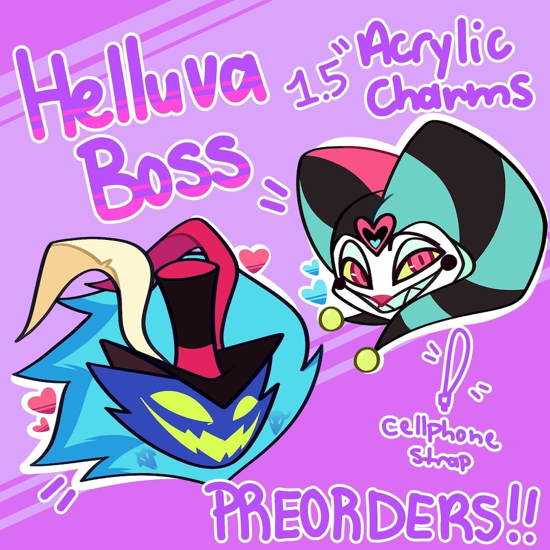 Helluva Boss 1.5 Inch Fizzarolli & Asmodeus Charms - Etsy