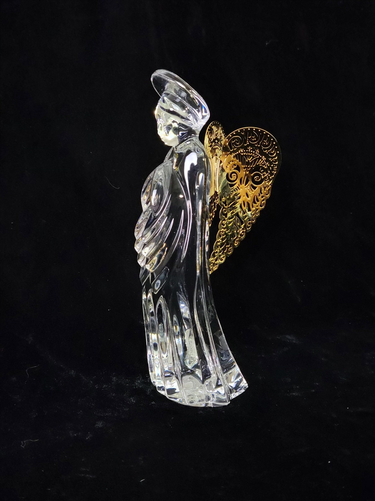 Gorham Crystal Nativity - Angel With Golden Wings - Red Box - Etsy