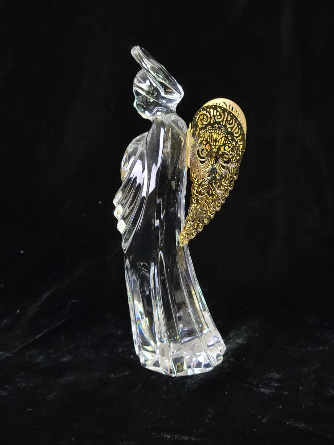 Gorham Crystal Nativity - Angel With Golden Wings - Red Box - Etsy