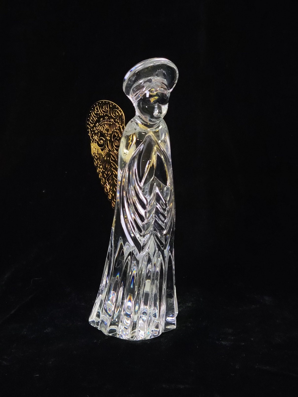 Gorham Crystal Nativity - Angel With Golden Wings - Red Box - Etsy
