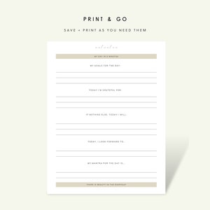 Daily Journal Digital Daily Journal Printable, Daily Checklist, Daily ...