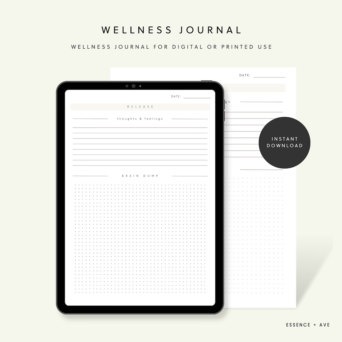Digital Wellness Journal Self Care Journal, Prompt Journal Mindfulness ...