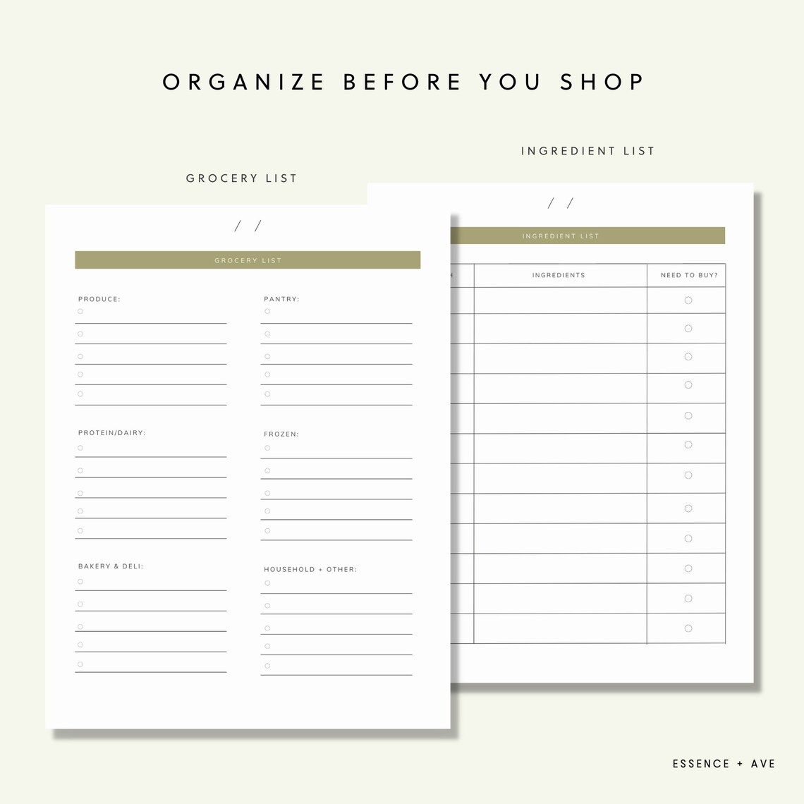 Meal Planner Printable Meal Prep Planner, Weekly Food Journal, Recipe ...