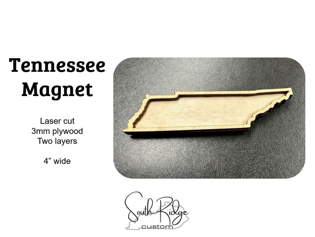 Laser-cut Tennessee Magnet - 3mm Plywood - Etsy