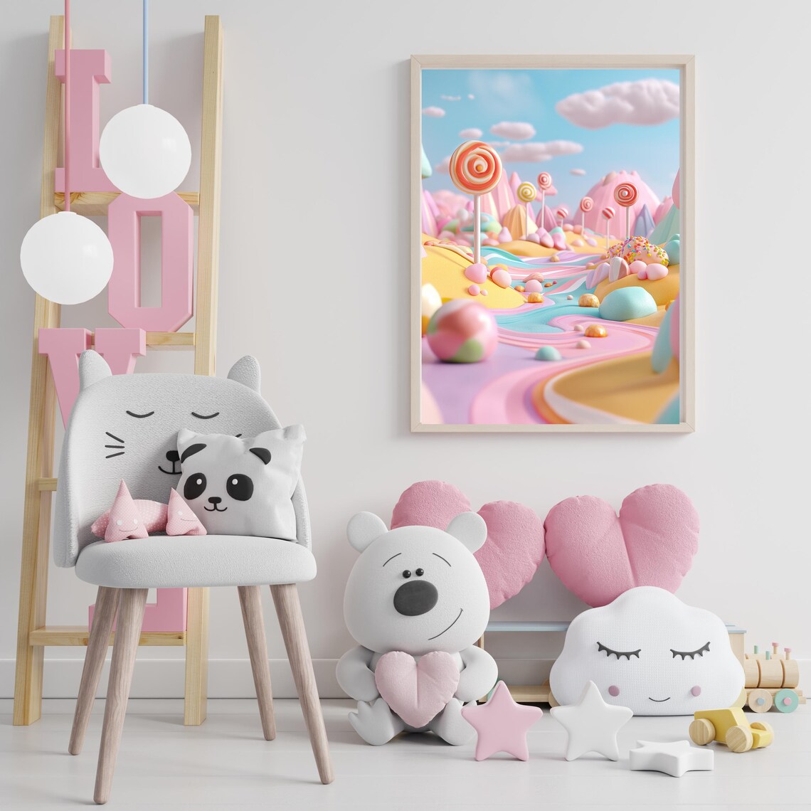 Candy Land Printable Art 5 SETS DOWNLOADABLE, Ready to Print File - Etsy