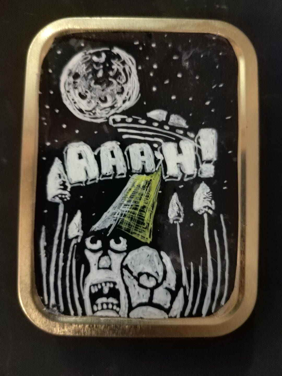 Snail Tin, Original Design, Hand Drawn, Tobacco/storage Tin. UV ...