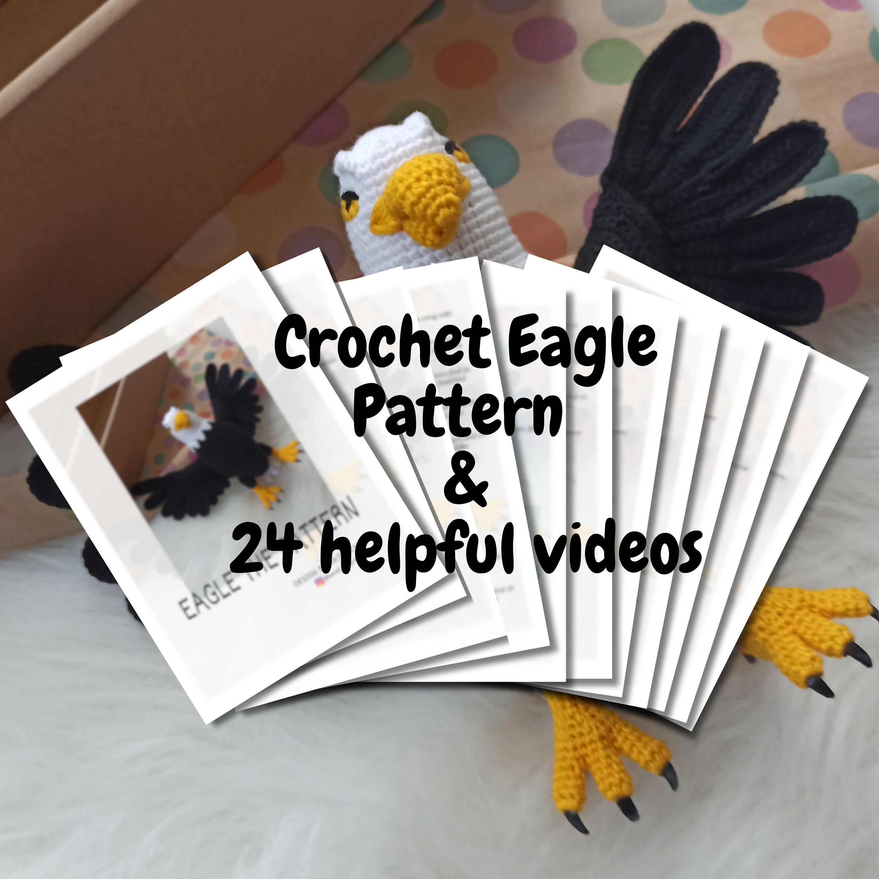 Eagle Crochet Amigurumi Pattern DIGITAL PDF in English Download ...