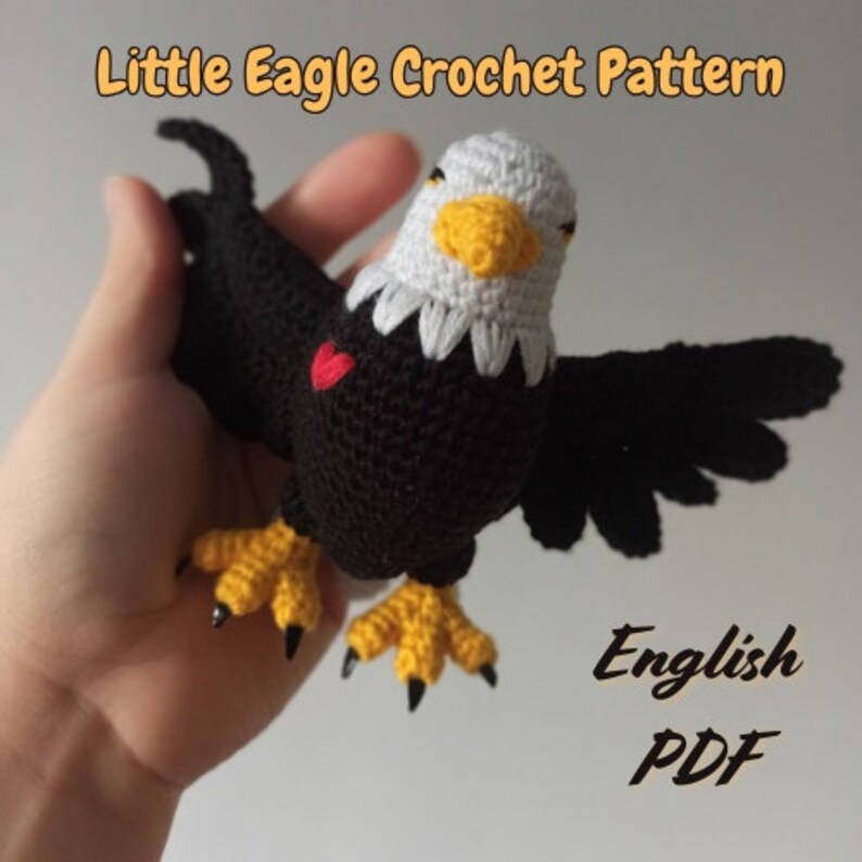 Little Eagle Crochet Pattern, Amigurumi Toy (digital PDF) - Etsy