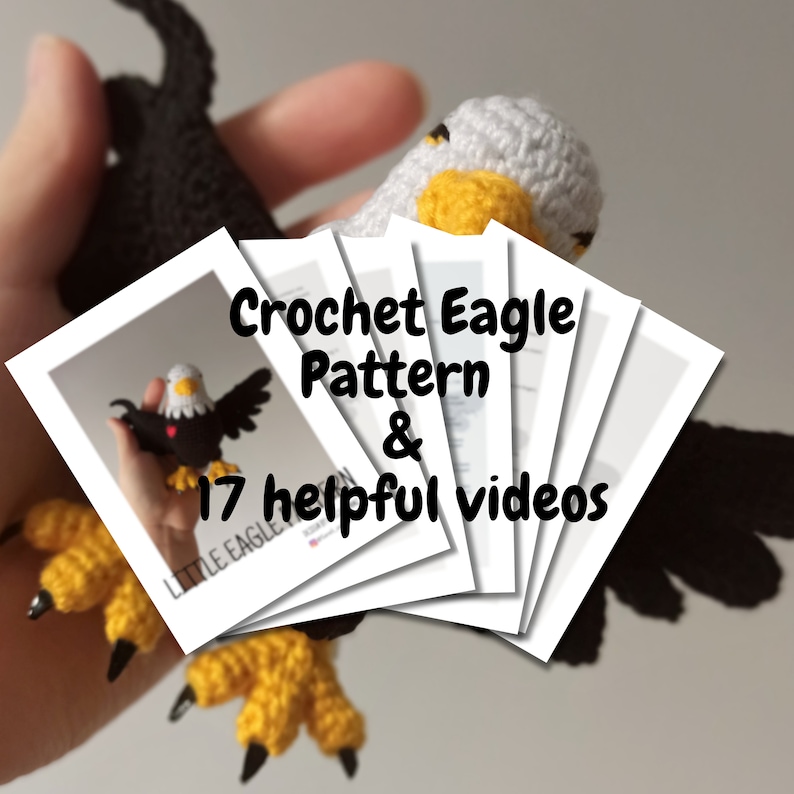 Little Eagle Crochet Pattern, Amigurumi Toy (digital PDF) - Etsy