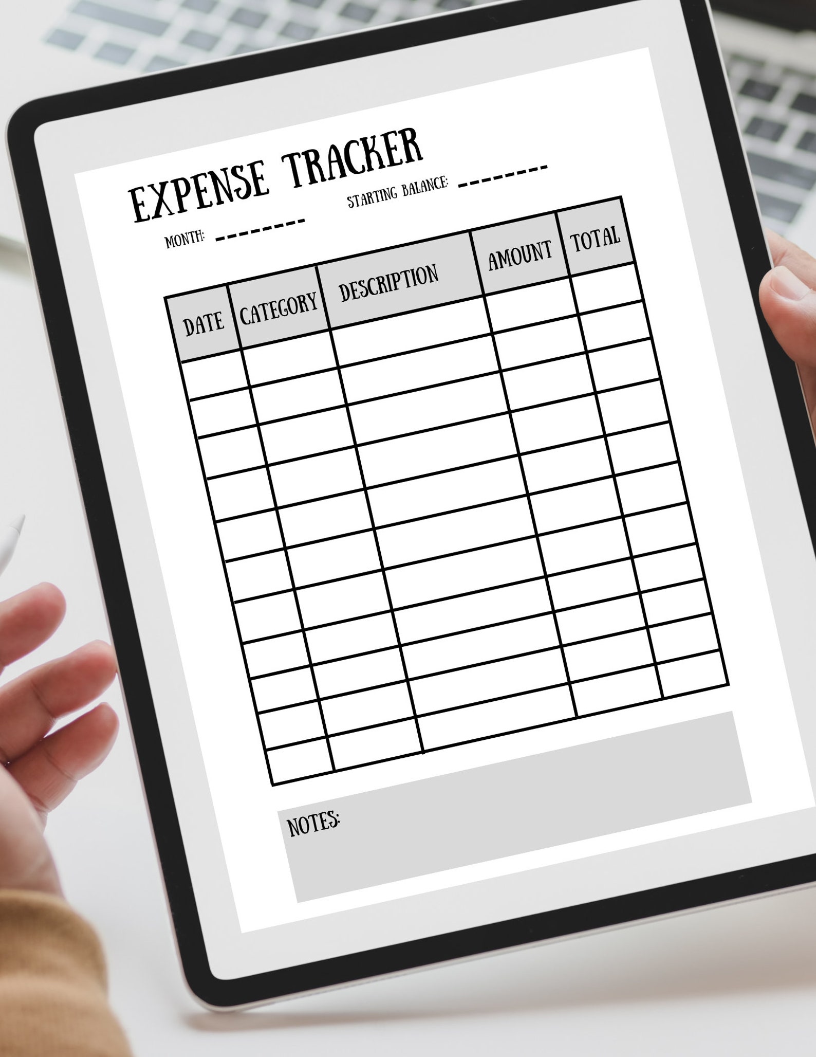 Expense Tracker Printable, Financial Expense Tracker, Fillable PDF ...