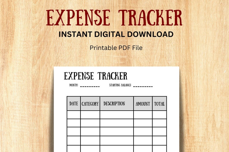 Expense Tracker Printable, Financial Expense Tracker, Fillable PDF ...