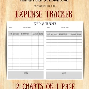 Expense Tracker Printable, Financial Expense Tracker, Fillable PDF ...