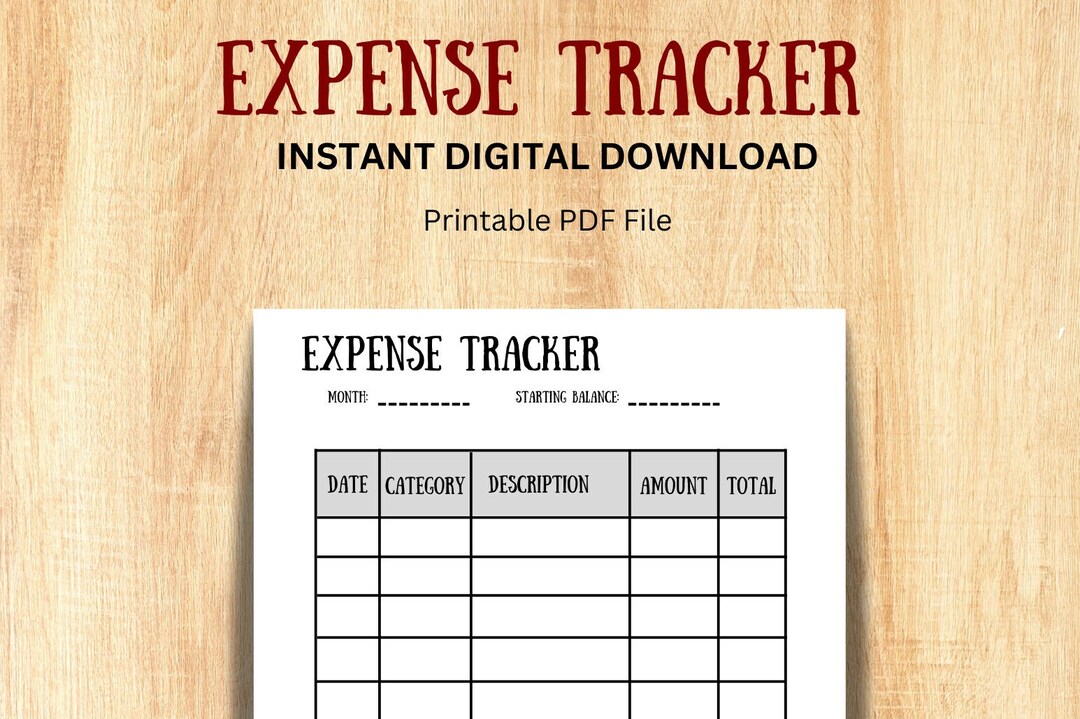 Expense Tracker Printable, Budget Planner, Financial Tracker, Expense ...