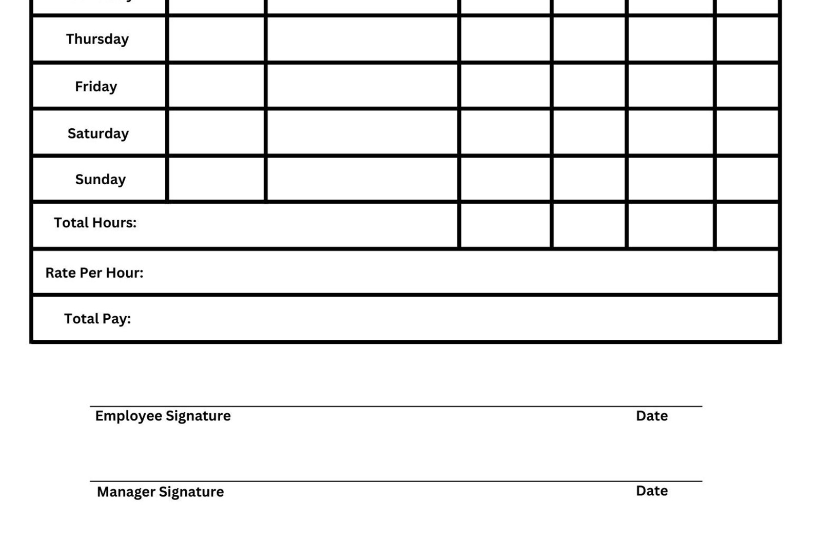 Employee Time Card Editable PDF File, Time and Attendance Tracking ...
