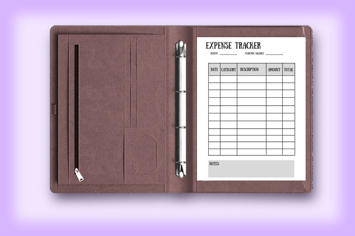 Expense Tracker Printable, Financial Expense Tracker, Fillable PDF ...