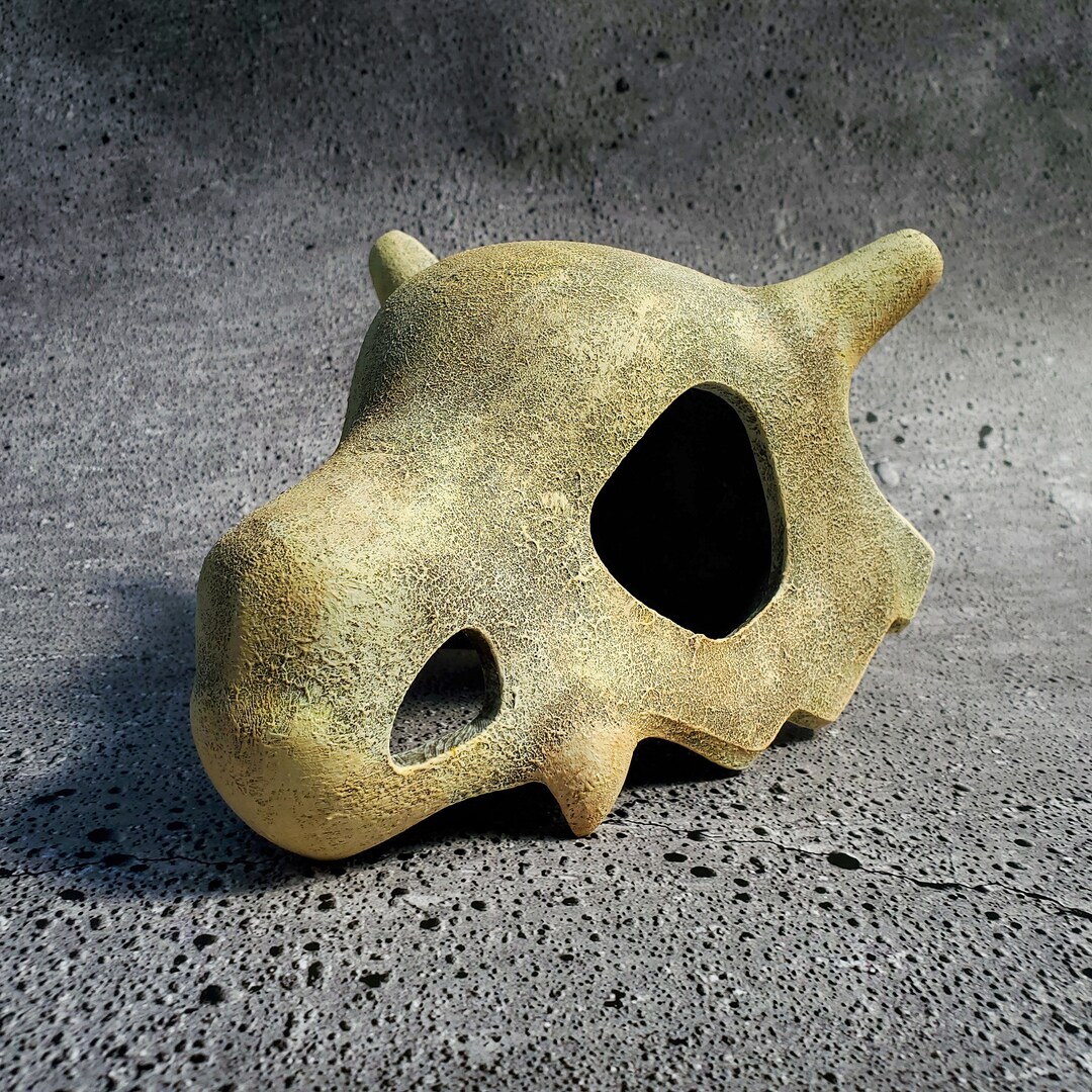 Large Hand-painted Cubone Skull Pokémon Collectible Art Lifesize Prop ...