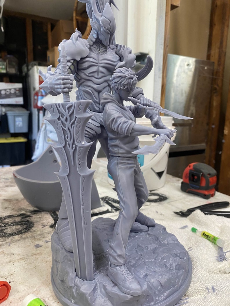 Solo Leveling Figure Igris and Sung Jin-woo - Etsy